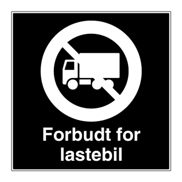 Forbudt for motorvogn - Privatrettslig forbudsskilt - MERKEFABRIKKEN.NO