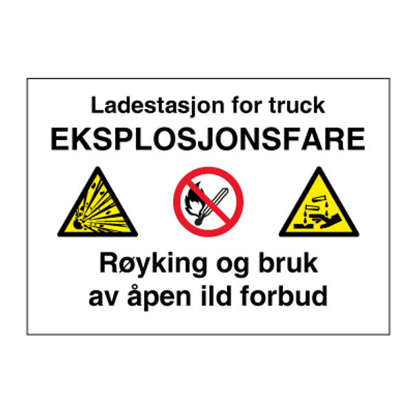 HMS varsel- og fareskilt med symboler og tekst - MERKEFABRIKKEN.NO